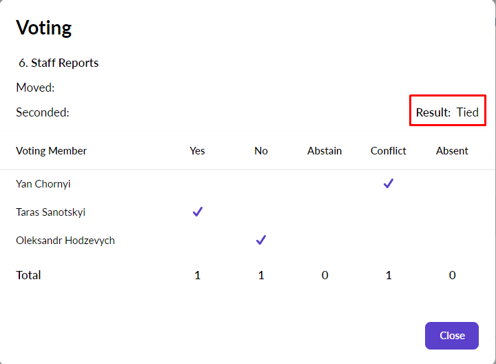 Participant Web Portal- Voting – eScribe