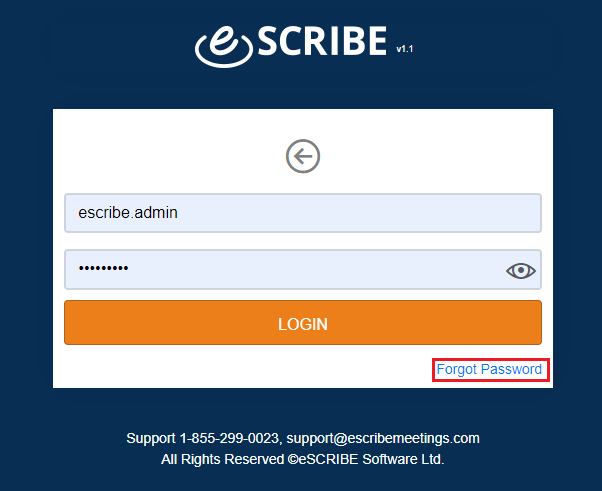 Participants - Forms User Login – eScribe