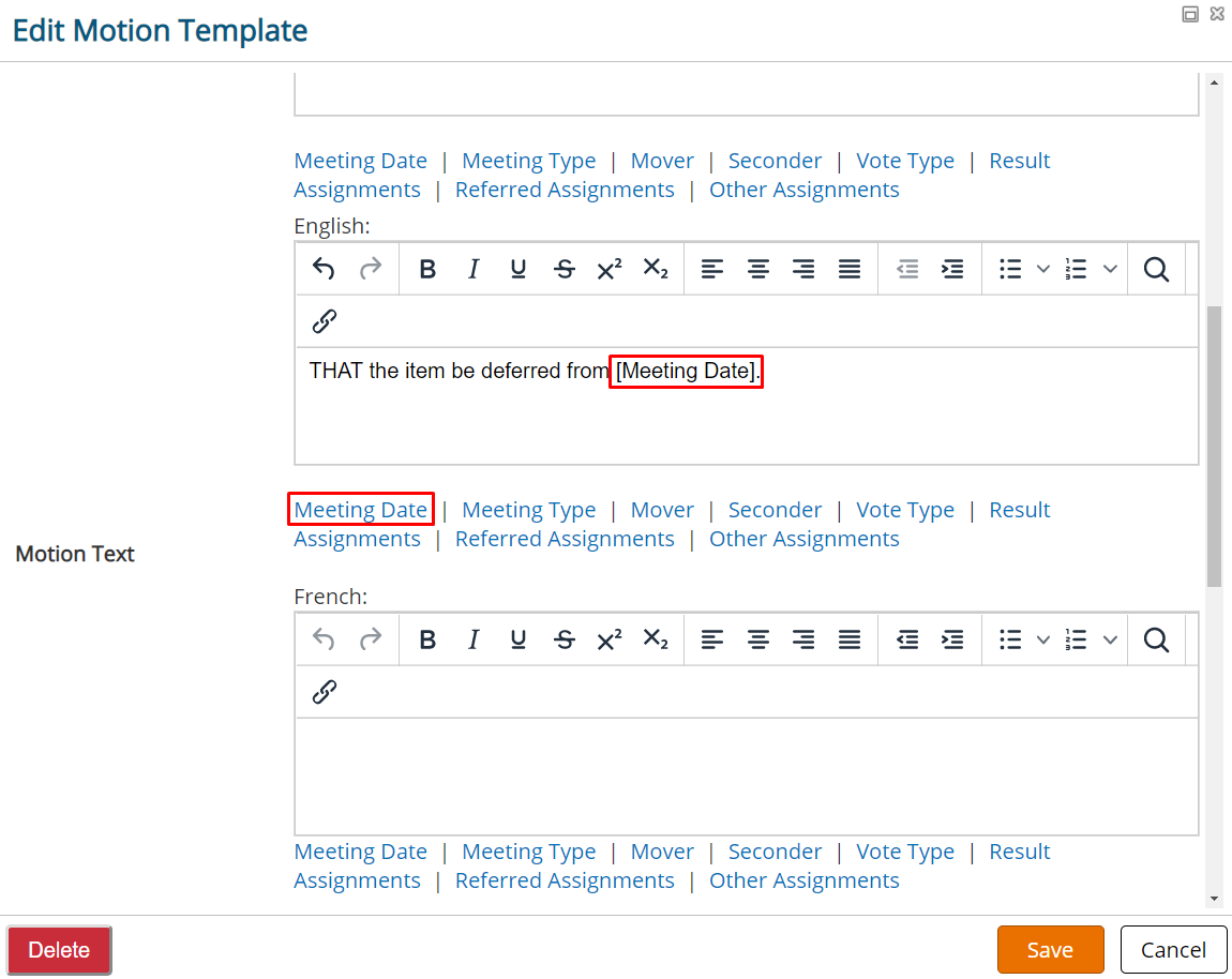 Creating Motion & Minute Templates - Using Smart Tags – eScribe
