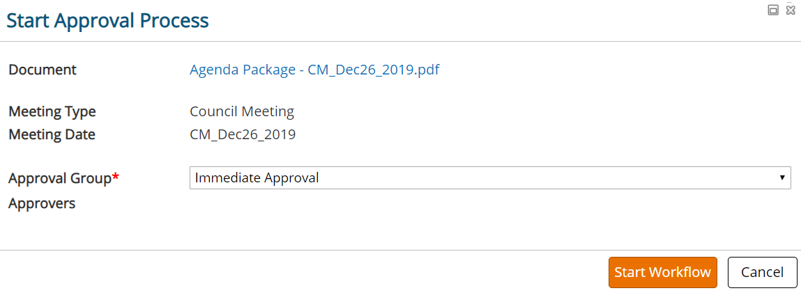 Preparing Agendas - Agenda Approval – eScribe