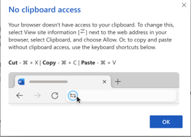 Microsoft 365 Collaboration-How to enable Clipboard access to copy ...